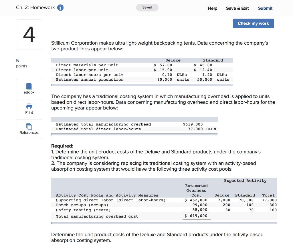 Solved Ch. 2: Homework Saved Help Save & Exit Submit Check | Chegg.com