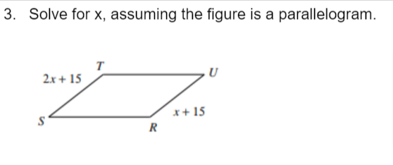 Solved 3. Solve for x, assuming the figure is a | Chegg.com