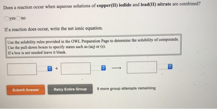 Solved When aqueous solutions of chromium(II) nitrate and | Chegg.com