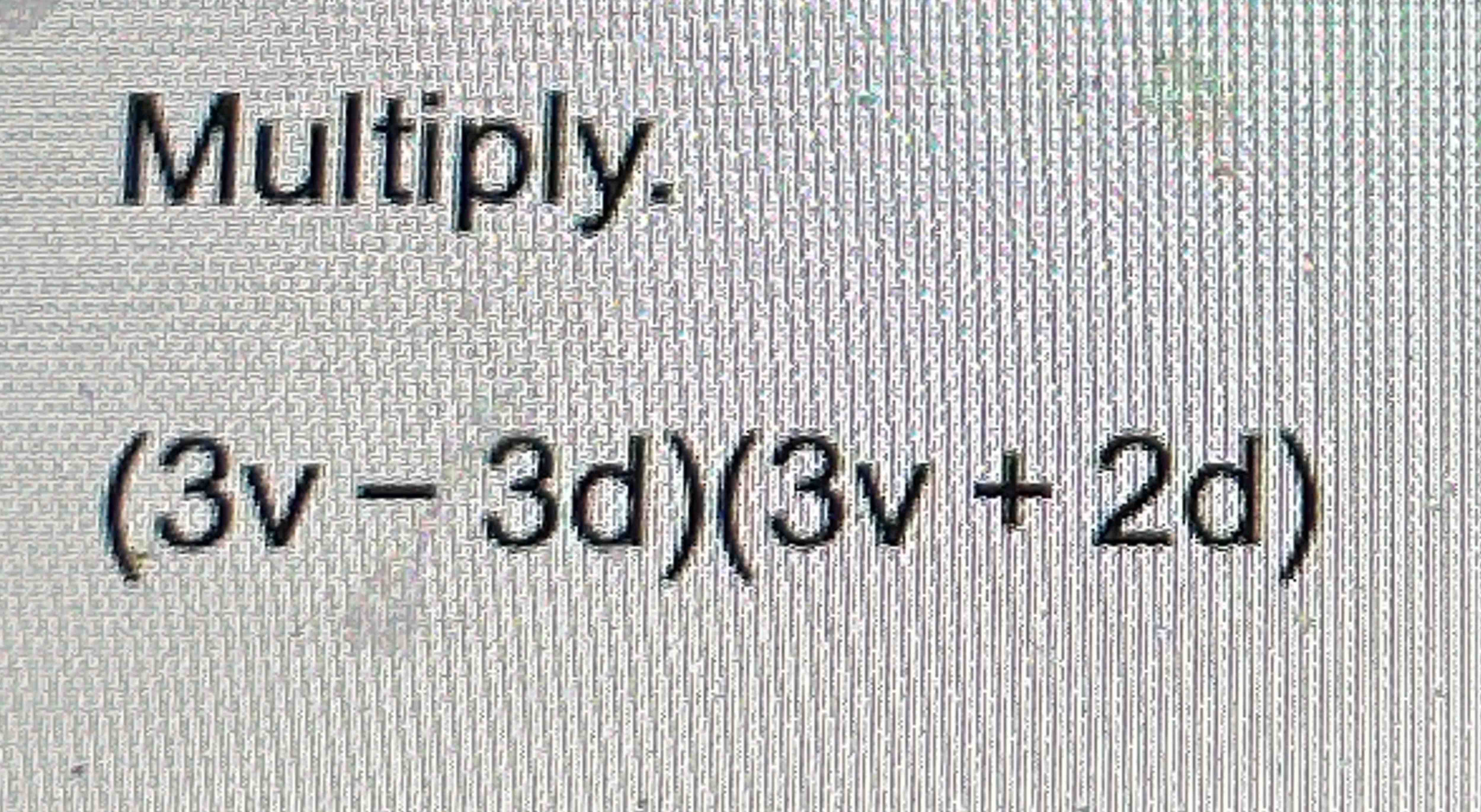 Solved Multiply.(3v-3d)(3v+2d) | Chegg.com