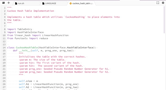 Solved 1 Code Cuckoohashtablepy Edited Cuckoo Hash Table Implementation Implements Hash
