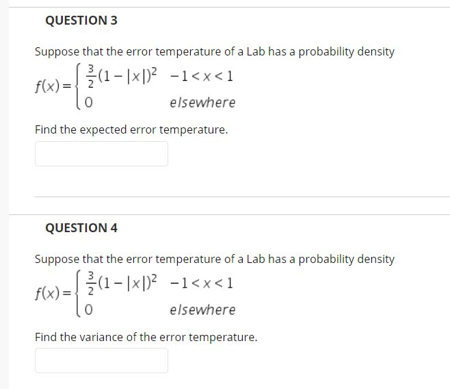 Solved 3. Find the expected error temperature 4. Find the | Chegg.com