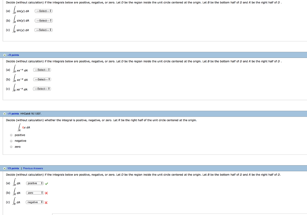 Solved Decide (without calculation) if the integrals below | Chegg.com