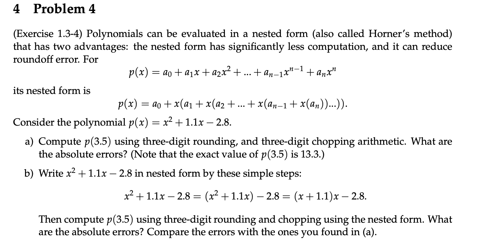 Solved MATH/Comp Sci Numerical Analysis Help:) if you | Chegg.com