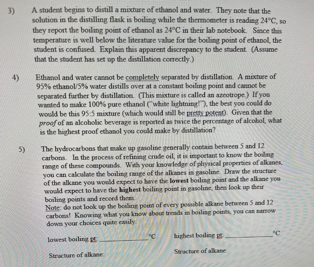 Solved Organic chemistry: simple and fractional distillation | Chegg.com