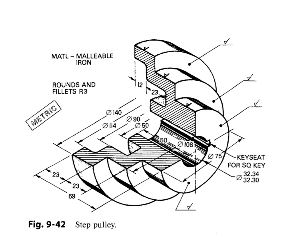 Solved AutoCAD Class Work - Sectioning and orthographic | Chegg.com