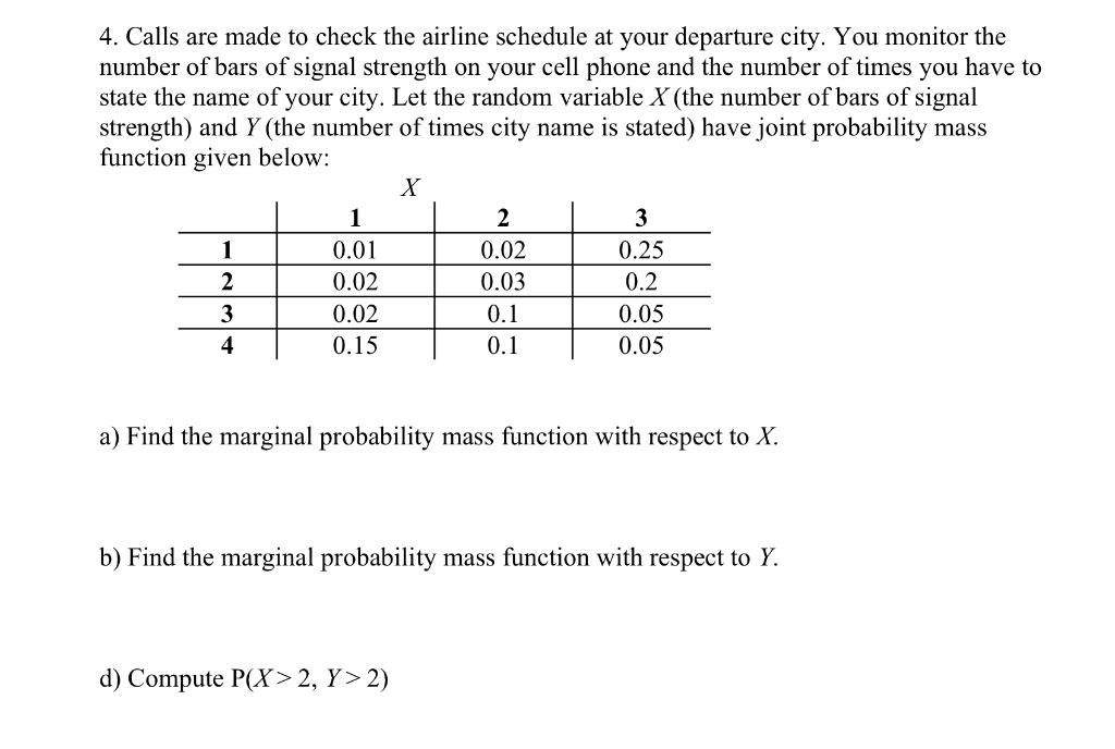 Solved 4. Calls are made to check the airline schedule at | Chegg.com
