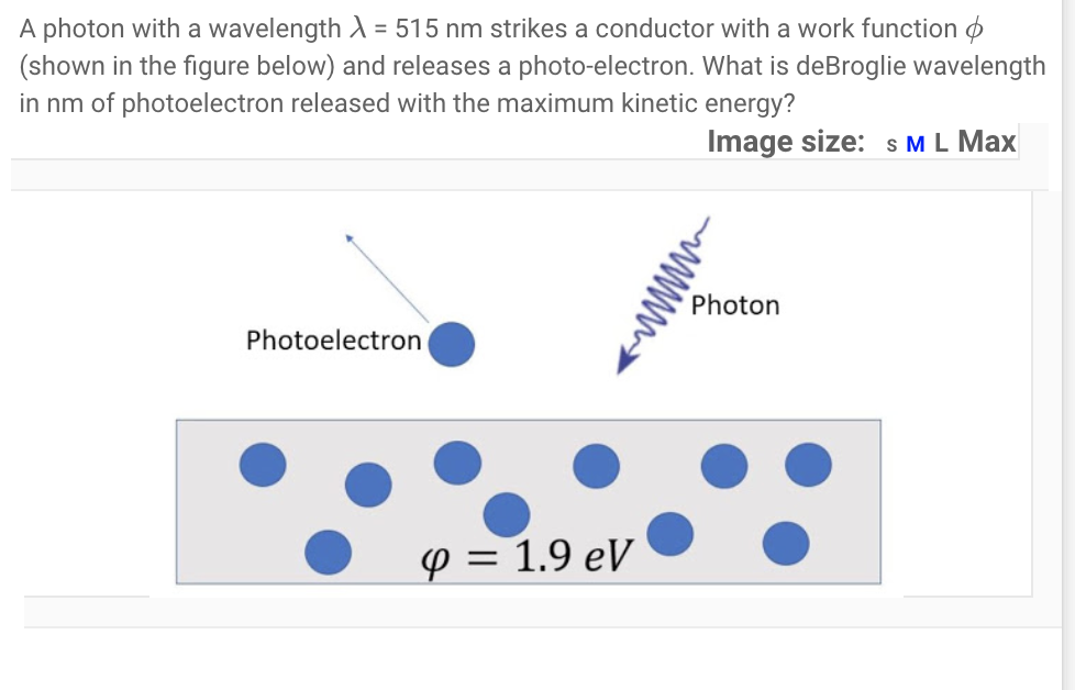 Solved A photon with a wavelength 1 = 515 nm strikes a | Chegg.com