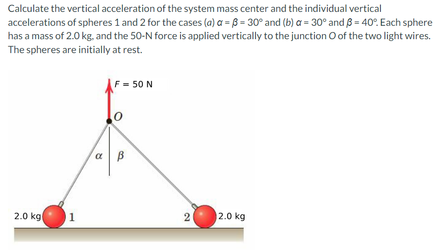 Solved Calculate the vertical acceleration of the system | Chegg.com