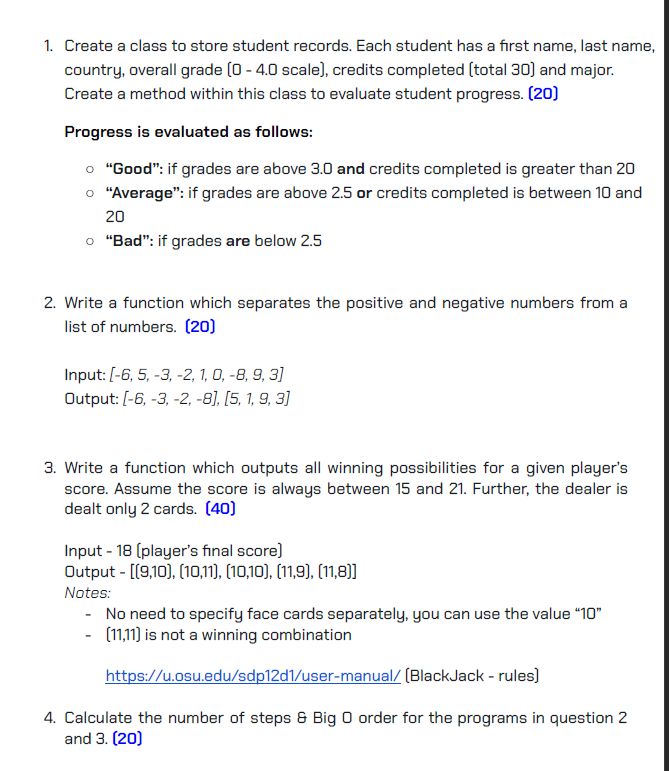 Solved 1. Create a class to store student records. Each | Chegg.com