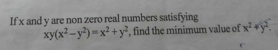 Solved If x and y are non zero real numbers satisfying | Chegg.com