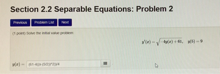 Solved Solve the initial value problem y' (x) = Squareroot | Chegg.com