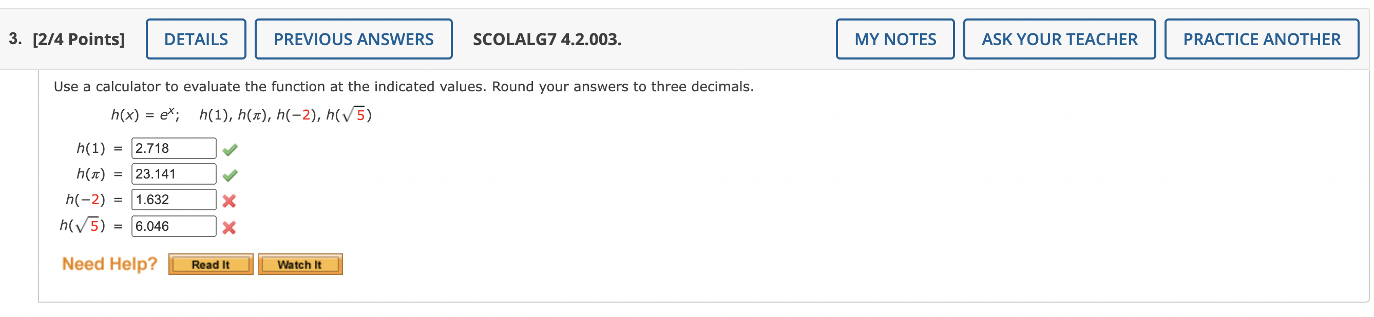 Solved 3. [2/4 Points] DETAILS PREVIOUS ANSWERS SCOLALG7 | Chegg.com