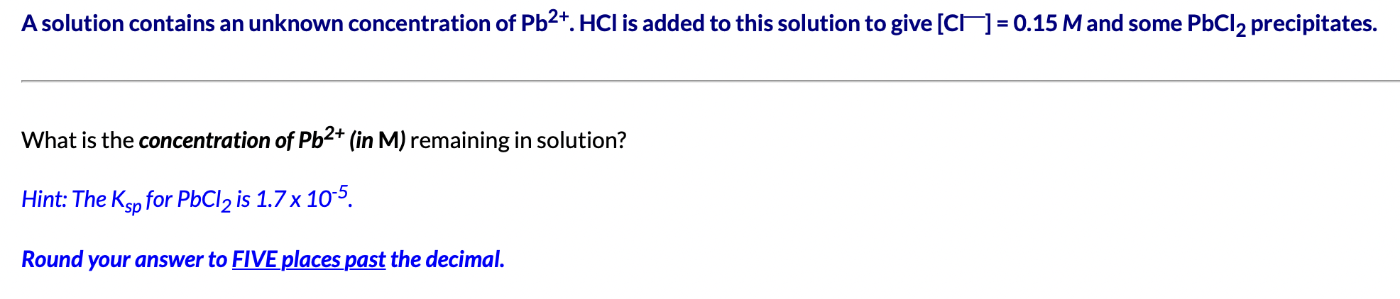Solved A solution contains an unknown concentration of | Chegg.com