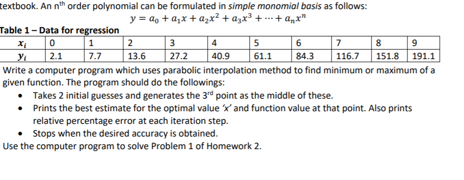 Yi textbook. An nth order polynomial can be | Chegg.com