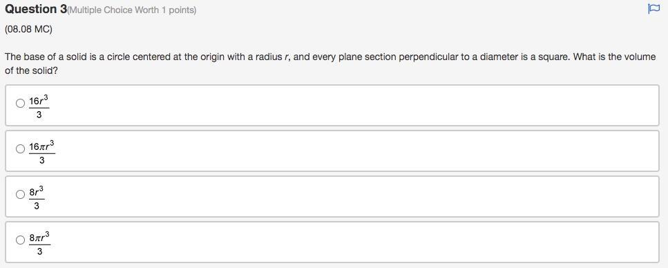 Solved Question 1 (Multiple Choice Worth 1 points) (08.08 | Chegg.com