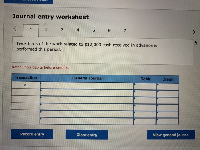 Solved A Two thirds Of The Work Related To 12 000 Cash Chegg