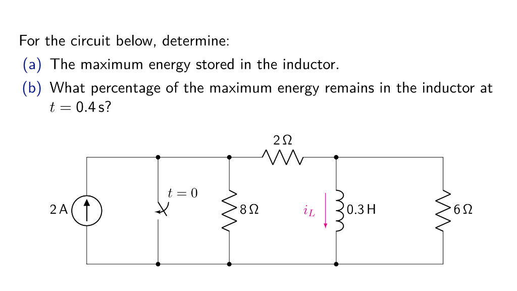 Solved For the circuit below, determine: (a) The maximum | Chegg.com