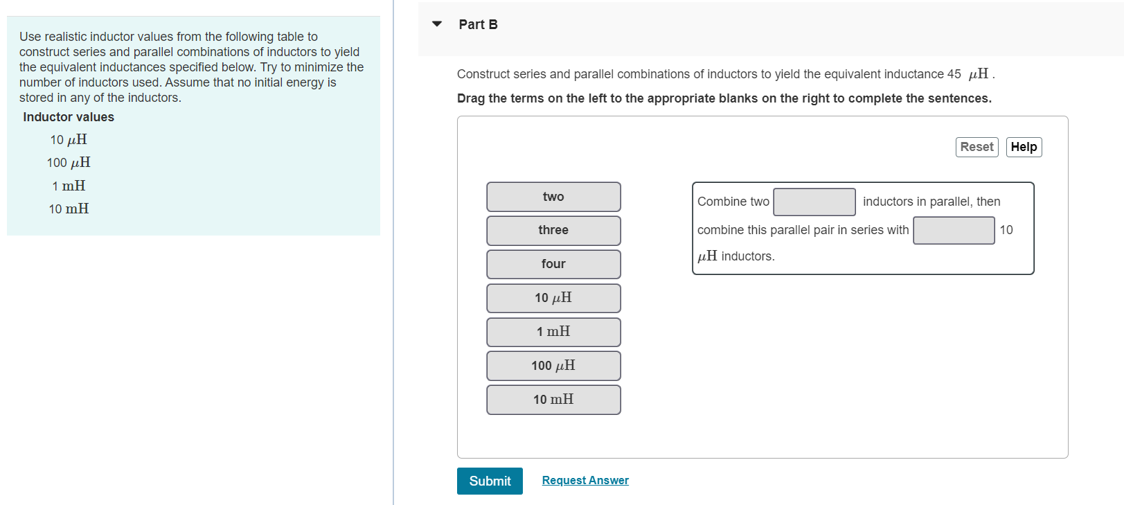 Solved Part A Use realistic inductor values from the | Chegg.com