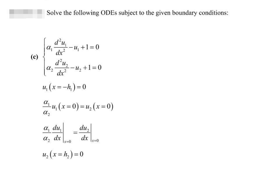 Solved Solve the following ODEs subject to the given | Chegg.com