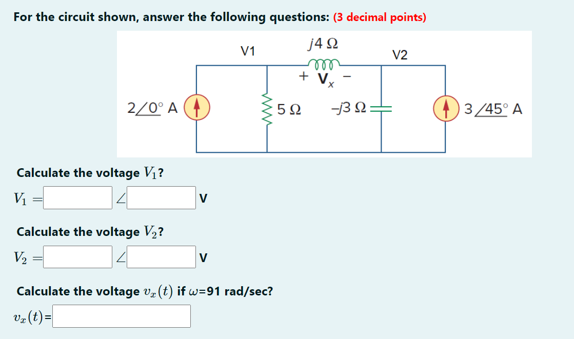 Solved For the circuit shown, answer the following | Chegg.com