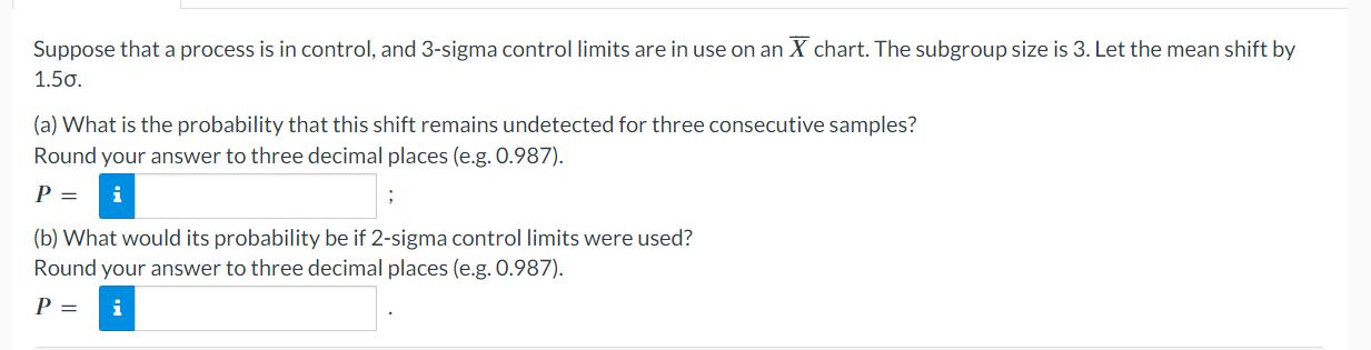 Suppose that a process is in control, and 3-sigma | Chegg.com