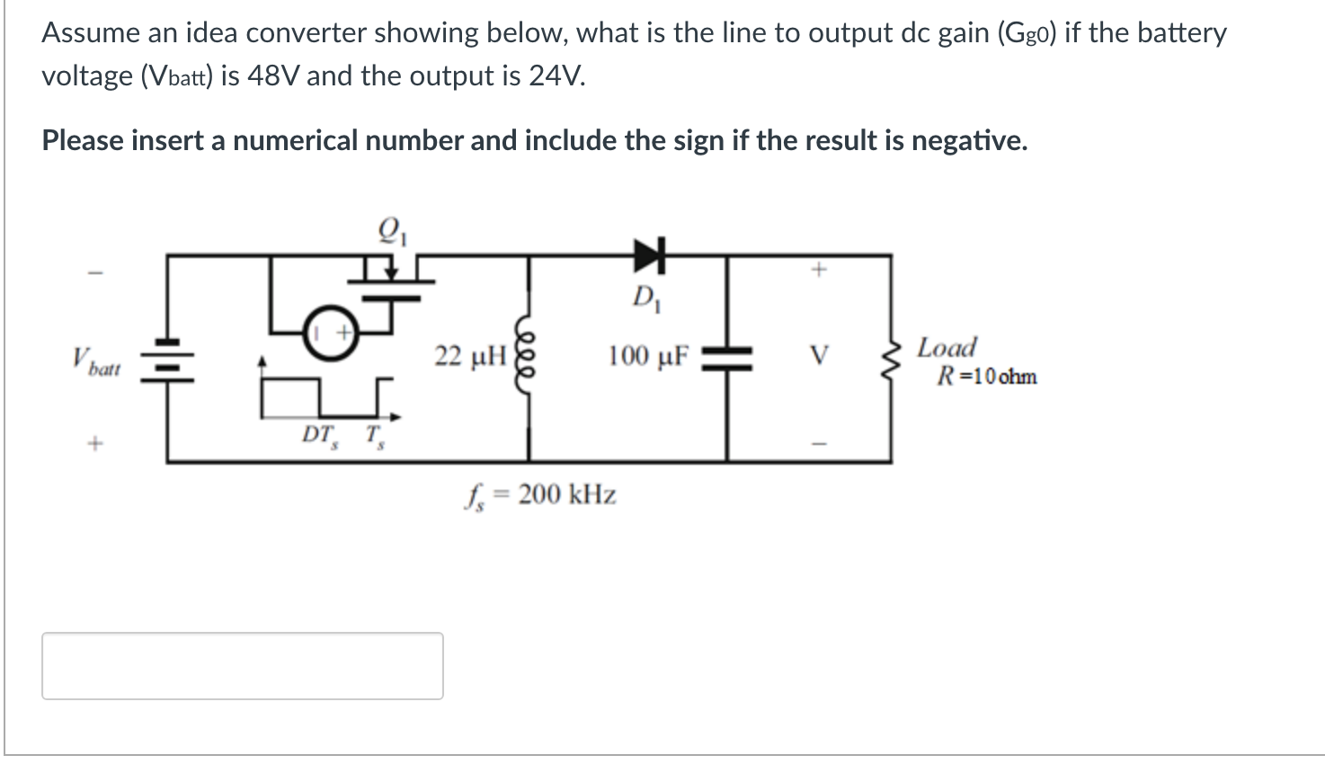 Solved Assume an idea converter showing below, what is the | Chegg.com