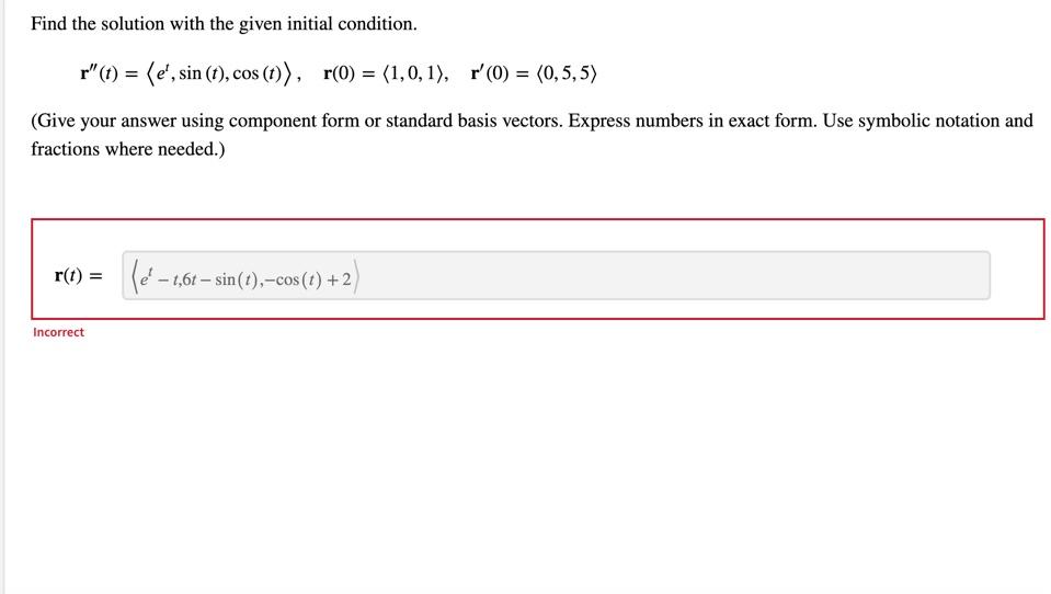 Solved Find the solution with the given initial condition. | Chegg.com