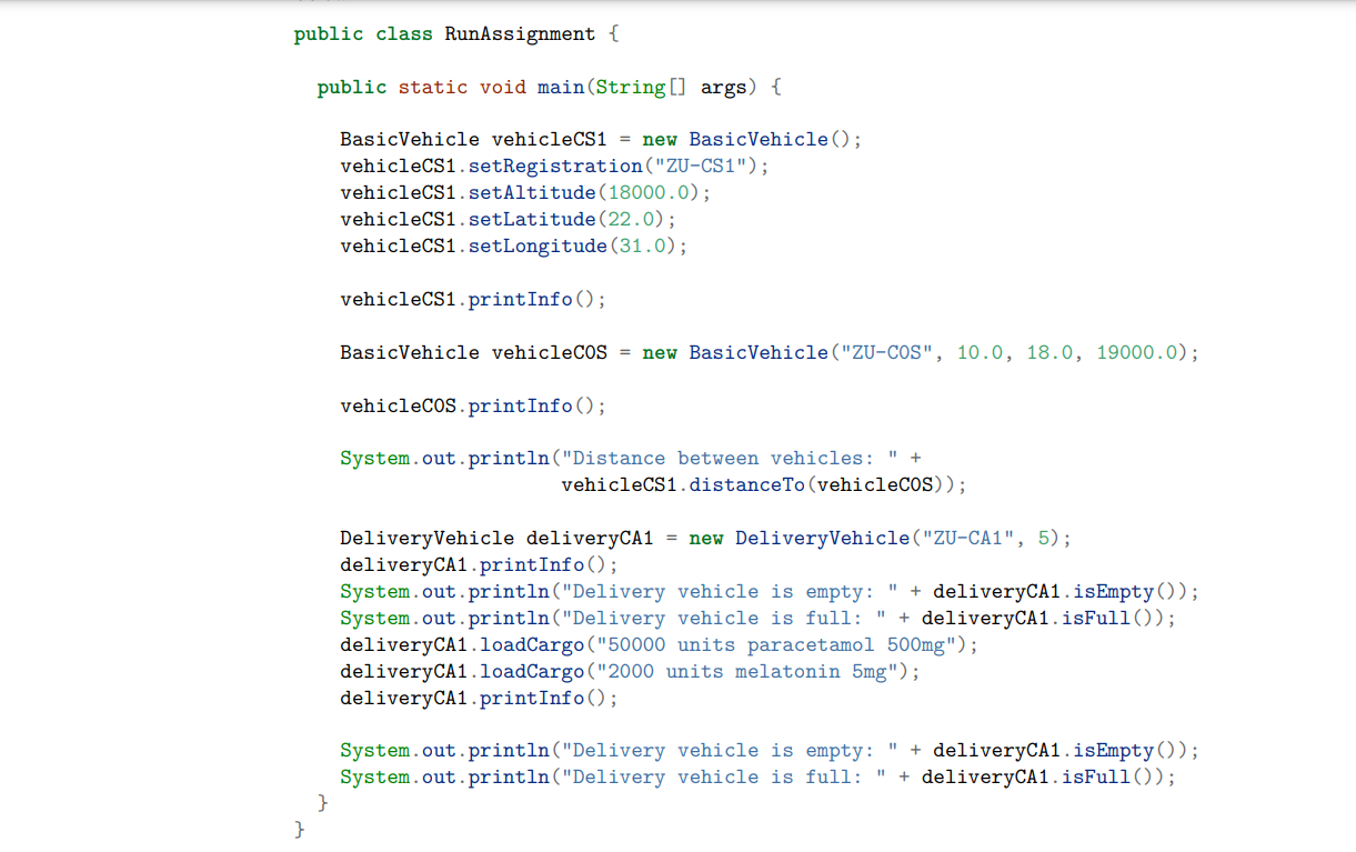 Solved Task 2: Delivery Vehicle We want to develop a | Chegg.com