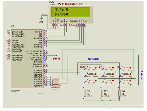 In the application using the 3x3 keypad and LCD | Chegg.com