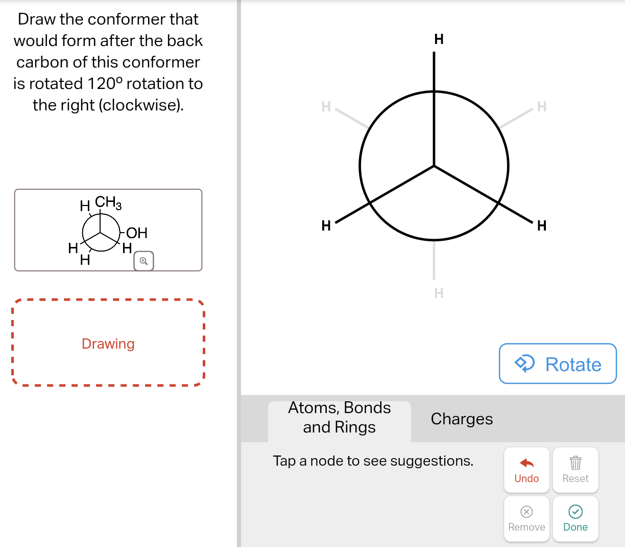 Solved Draw the conformer thatwould form after the | Chegg.com