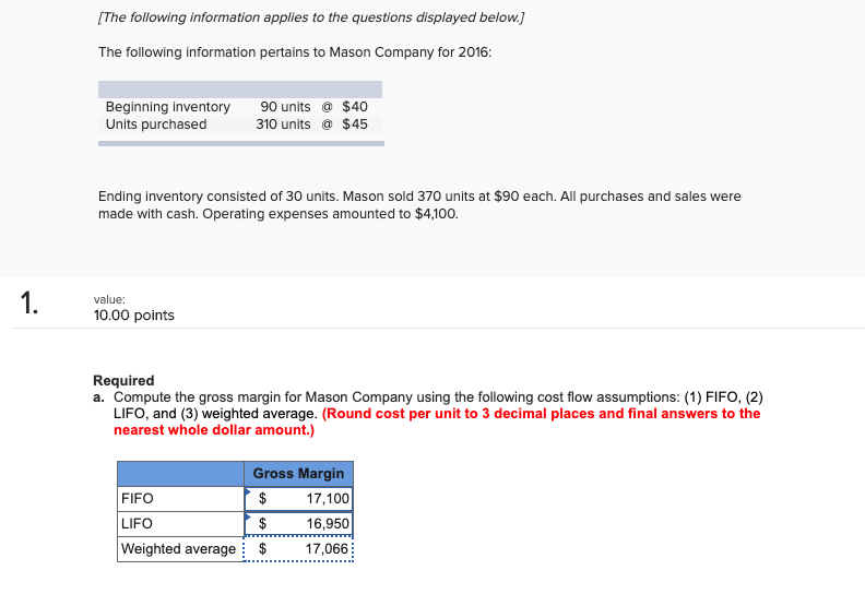 Solved The following information applies to the questions | Chegg.com Solved The following information applies to the questions | Chegg.com