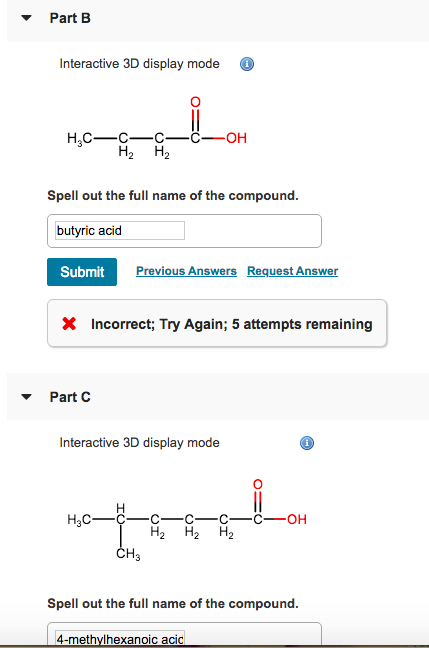 Solved Name Each Of The Following Carboxylic Acids And 0390