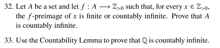 Solved 32. Let A be a set and let f:A Z>0 such that, for | Chegg.com