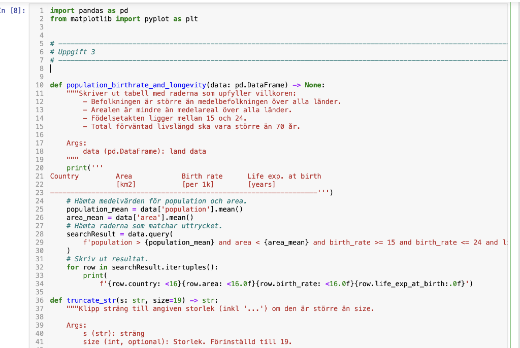 Solved Lowers user densityArgs : data (pd.DataFrame): land | Chegg.com