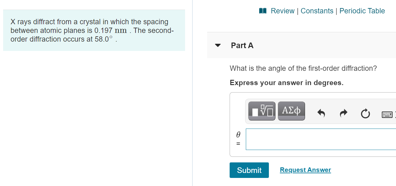 Solved II Review Constants | Periodic Table X rays diffract | Chegg.com