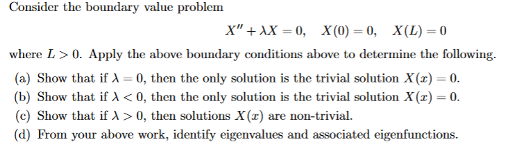 Solved Consider the boundary value problem | Chegg.com