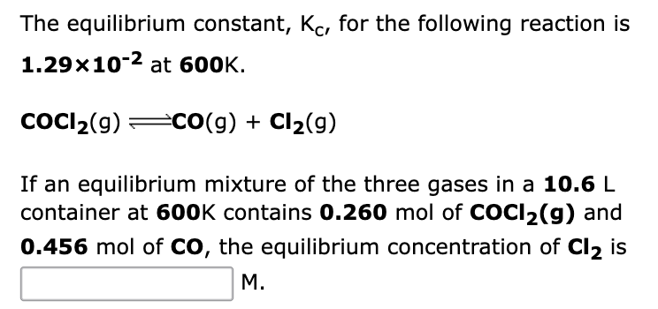 Solved Consider The Following Reaction 2ch2cl2 G Ch4 G