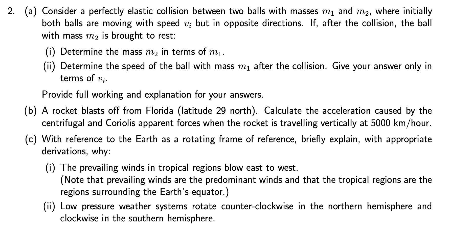 Solved A Consider A Perfectly Elastic Collision Between 