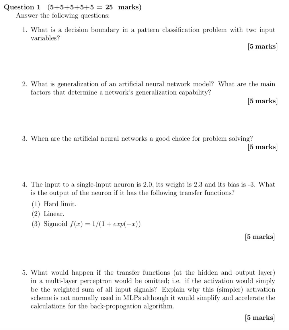 Solved Question 1 Answer The Following Questions The