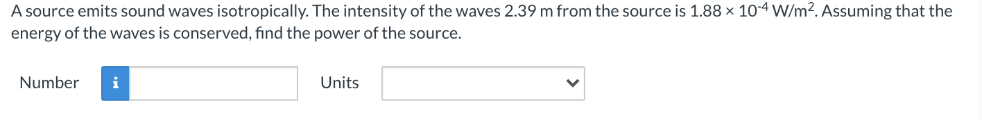 Solved A source emits sound waves isotropically. The | Chegg.com