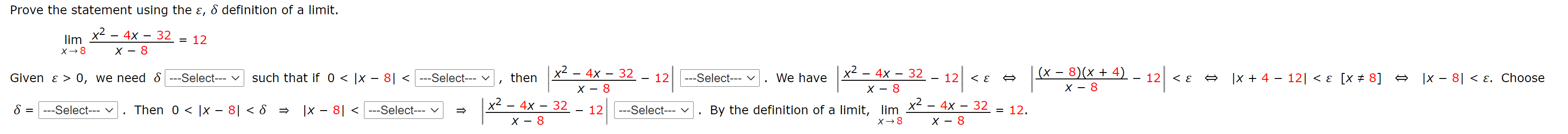Solved Prove the statement using the a, 8 definition of a | Chegg.com