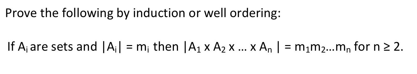 Solved Prove the following by induction or well ordering: If | Chegg.com