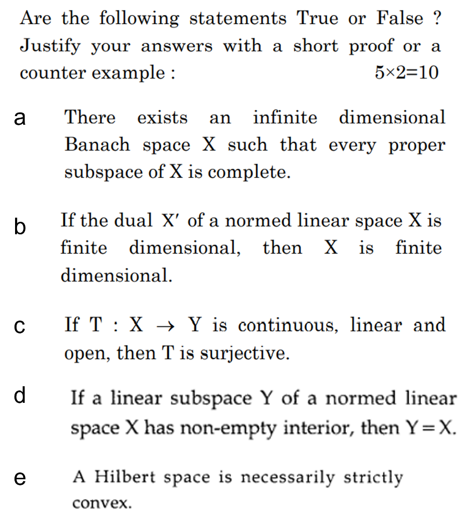 Solved Are the following statements True or False? Justify | Chegg.com
