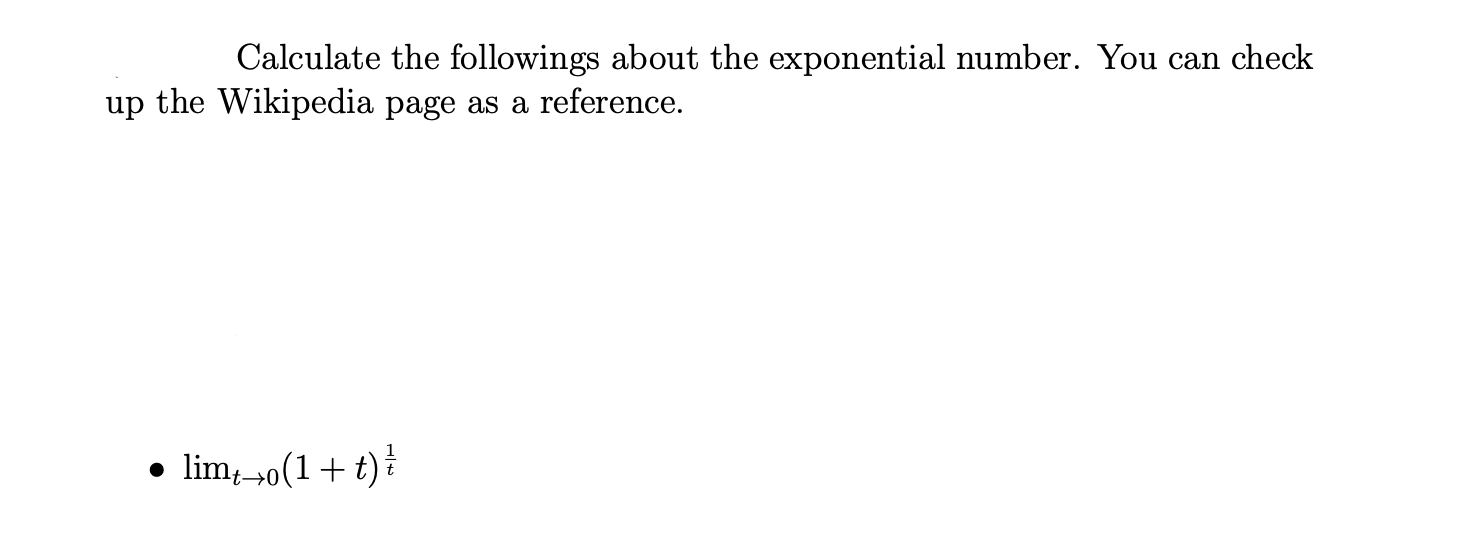 Solved Calculate the followings about the exponential | Chegg.com