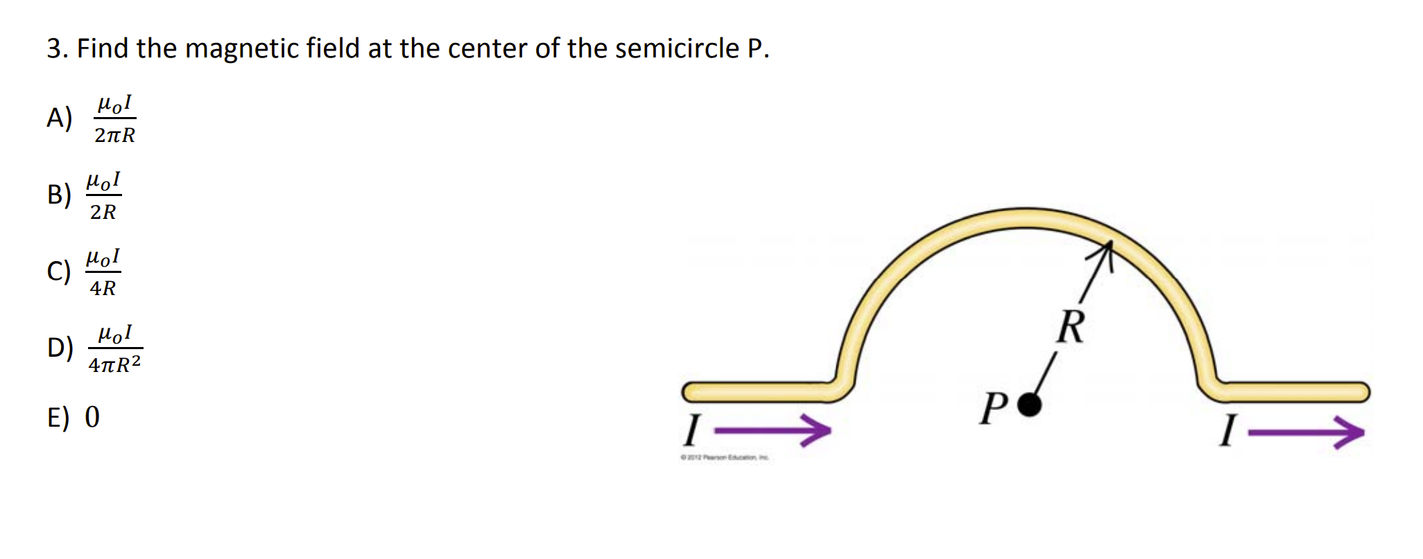 Solved 3. Find the magnetic field at the center of the | Chegg.com