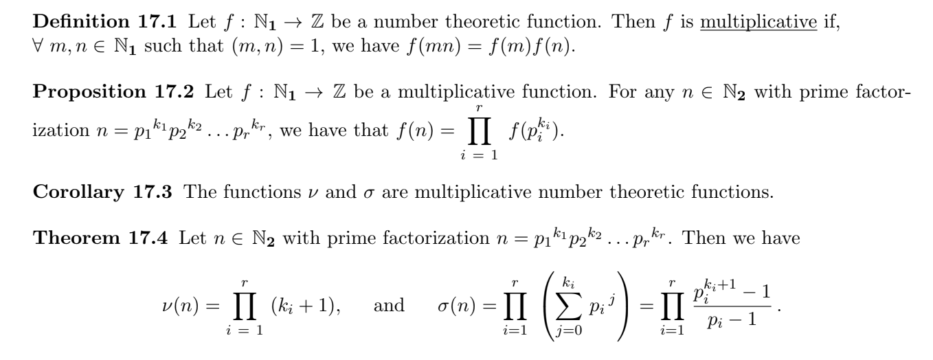 Solved Definition 17.1 Let f: Ni → Z be a number theoretic | Chegg.com