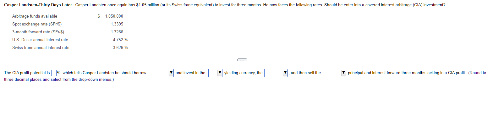 Solved The CIA profit potential is 6 , which tells Casper | Chegg.com