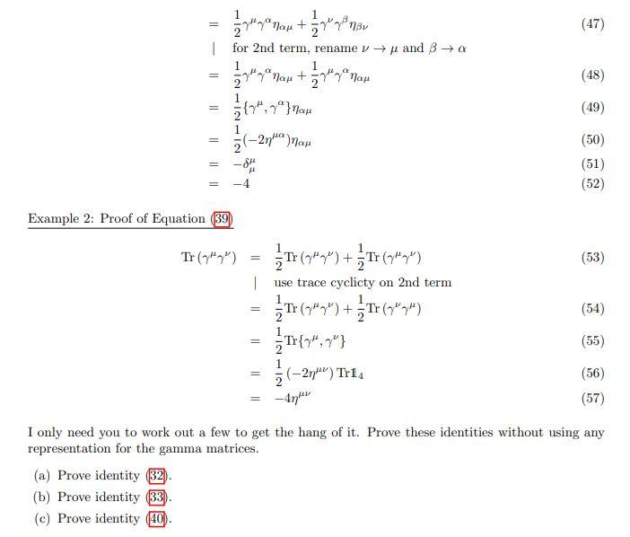Solved 3. (Graded) Fun with Gamma Matrices: Let me list down | Chegg.com