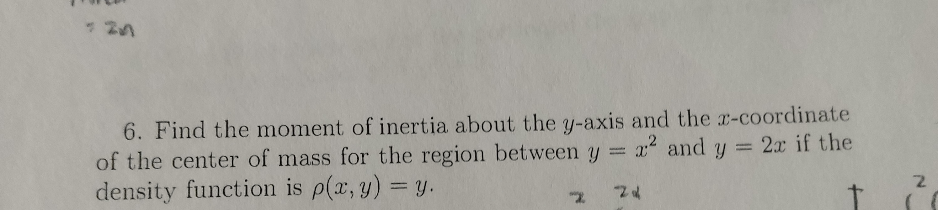 Solved 6. Find the moment of inertia about the y-axis and | Chegg.com